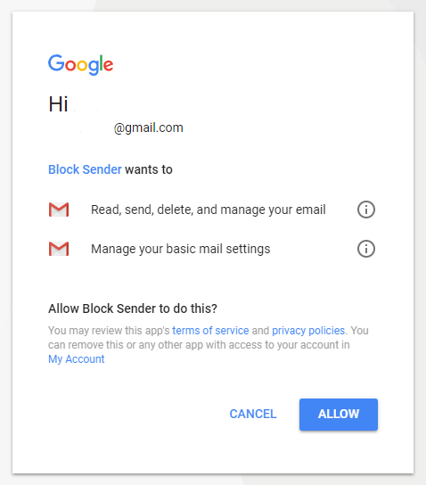 How to Reconnect your Gmail Account with Block Sender | Block Sender Help